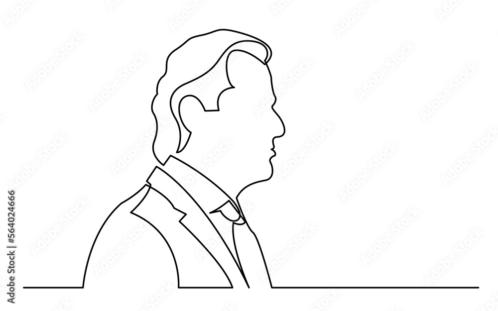 continuous line drawing vector illustration with FULLY EDITABLE STROKE ...