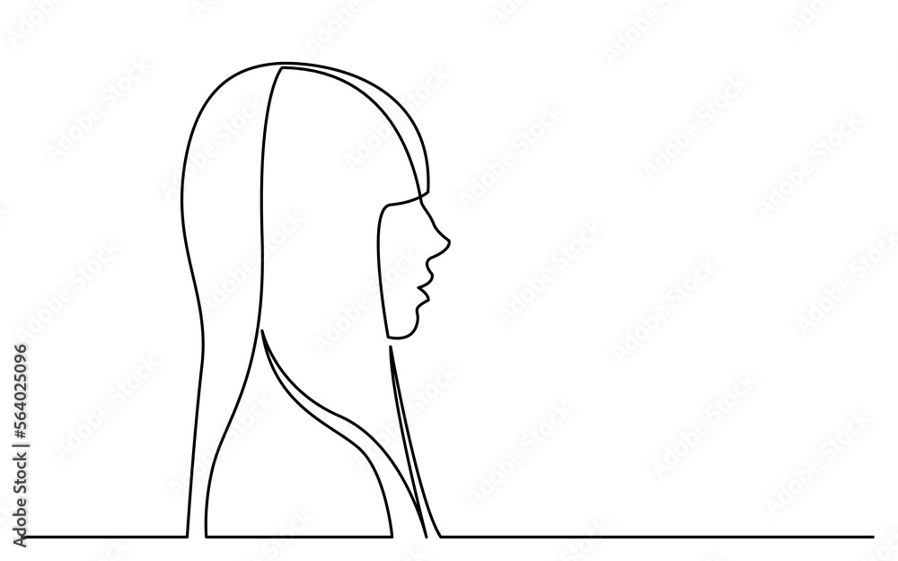 continuous line drawing vector illustration with FULLY EDITABLE STROKE ...