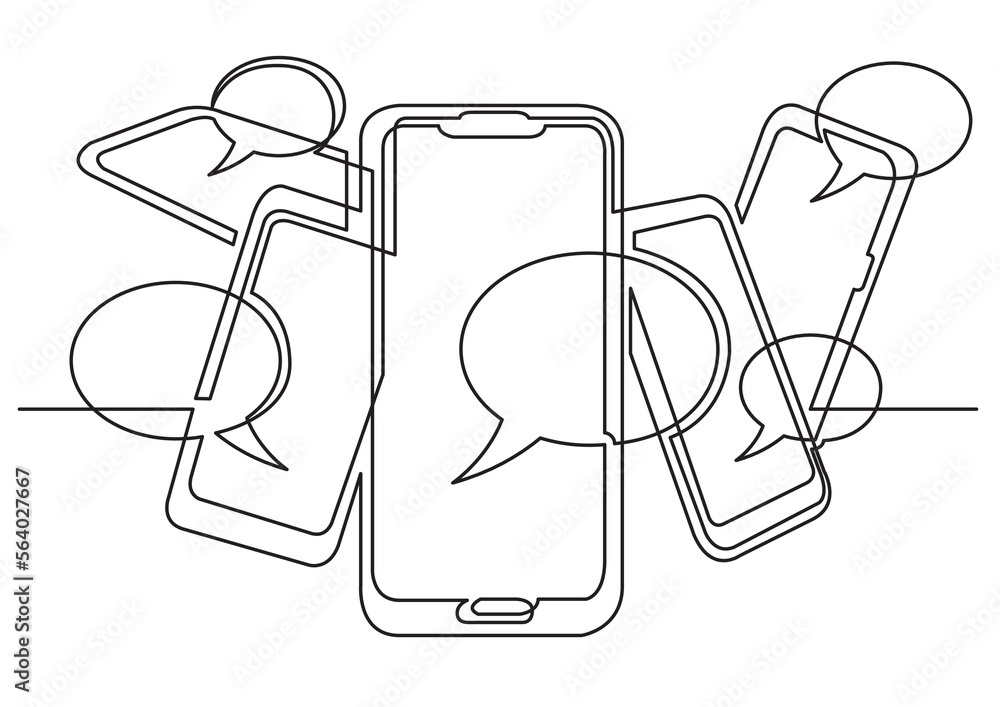 continuous line drawing vector illustration with FULLY EDITABLE STROKE ...