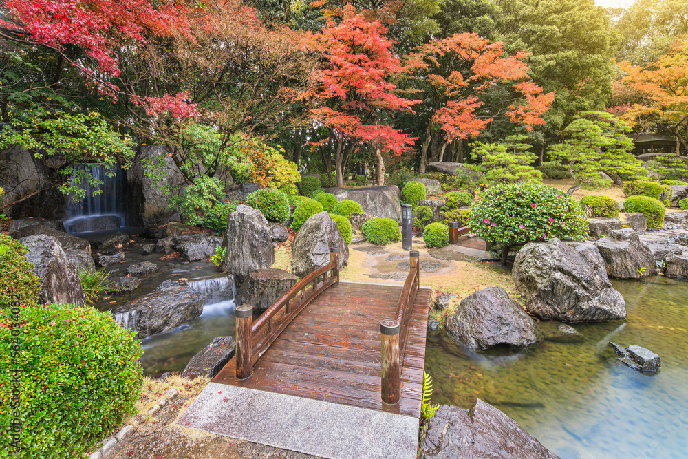 Foto Stock fukuoka, kyushu - december 07 2022: The Nuno-ochi falls ...