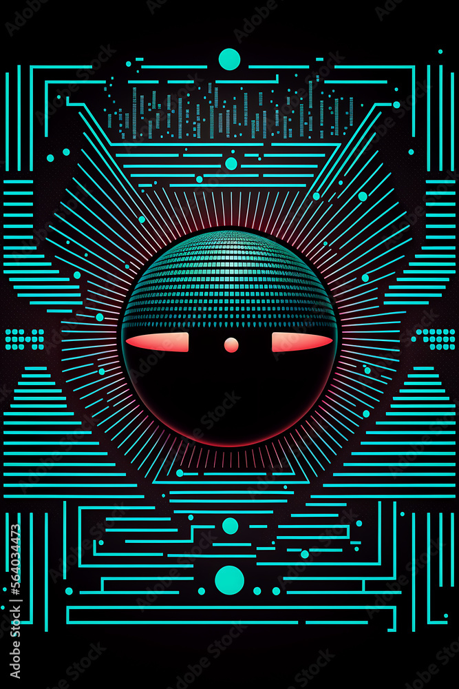 Retrowave Graphic Design Background for Rave Flyer or Music Festival ...