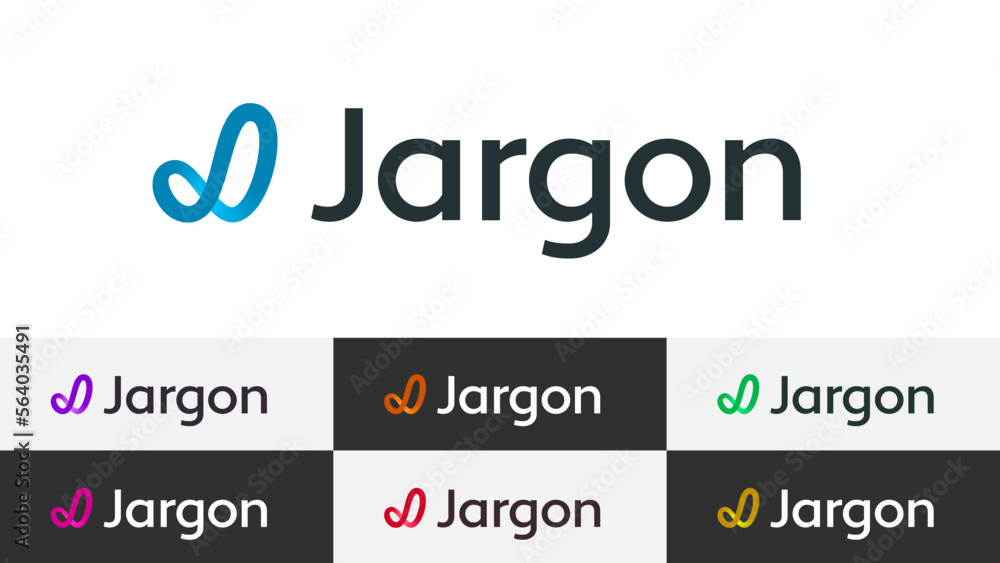 Infinity Abstract Letter J Logo Minimal Linear Gradient Overlapping ...