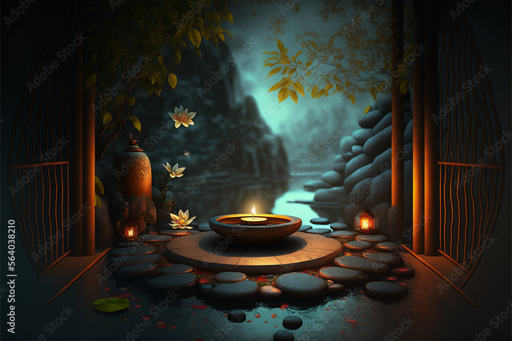 Zen meditation. AI generation Stock Illustration | Adobe Stock