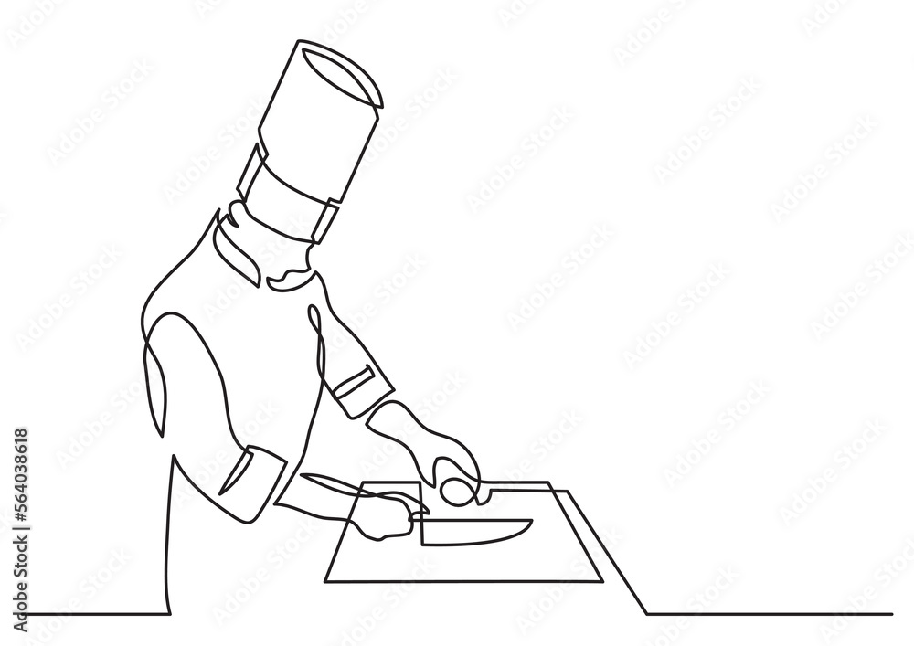 continuous line drawing vector illustration with FULLY EDITABLE STROKE ...