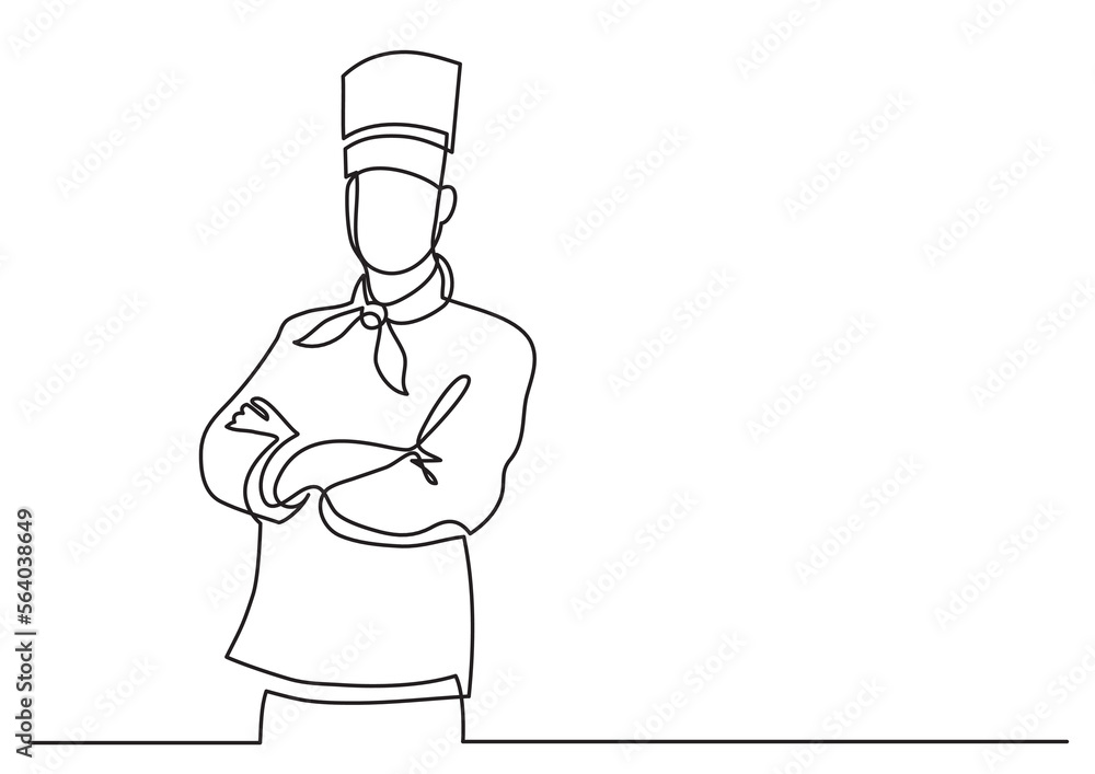 continuous line drawing vector illustration with FULLY EDITABLE STROKE ...