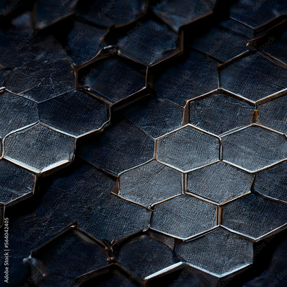 layered hexagon metal tiles stainless steel tube systems white ...