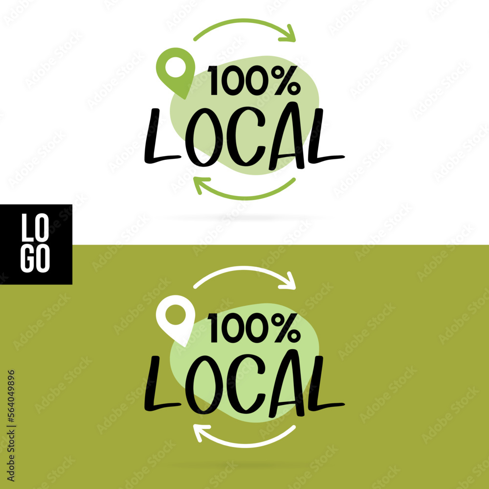 100 % local - Produit local - Logo - Label - Sticker Stock Vector ...