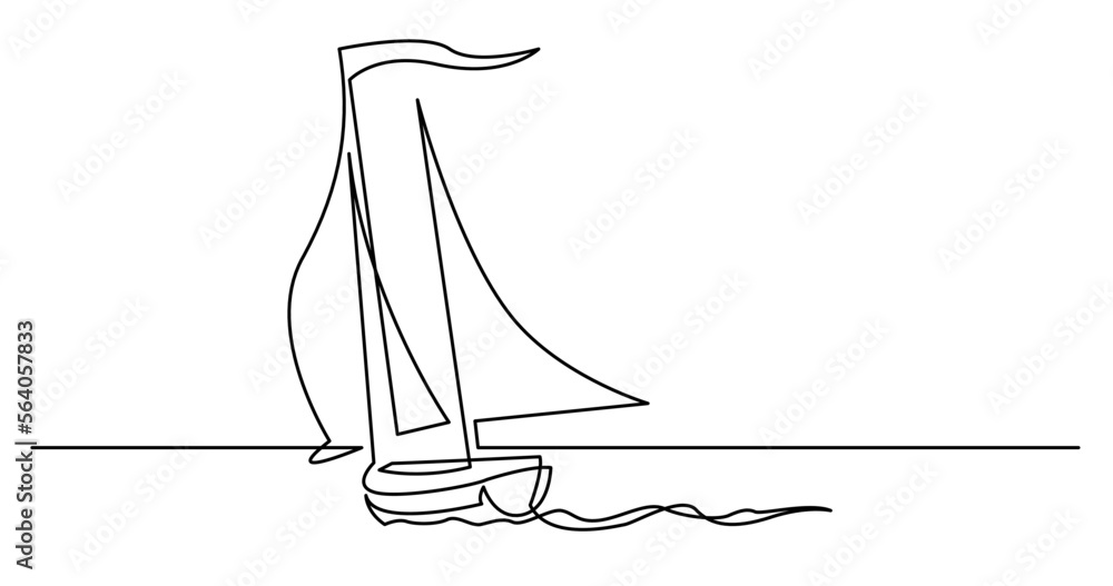 continuous line drawing vector illustration with FULLY EDITABLE STROKE ...