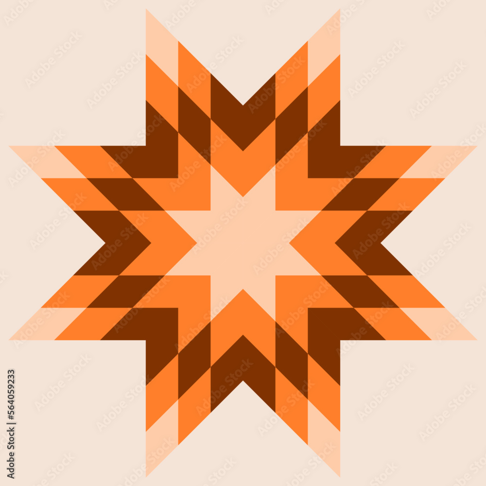 Vector graphic of a patchwork design in neutral colours. It is based on ...
