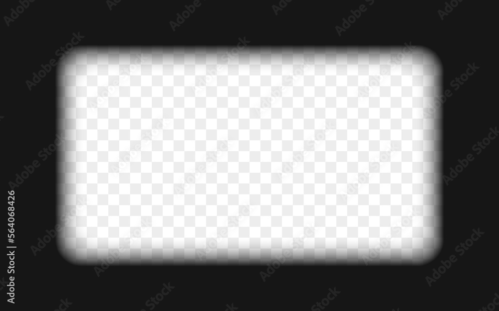 Cinematic frame template on transparent background. 16 on 9 widescreen ...