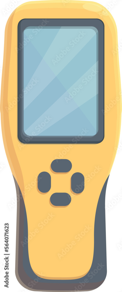 Gas detector pipe icon cartoon vector. Monitor equipment. Digital ...