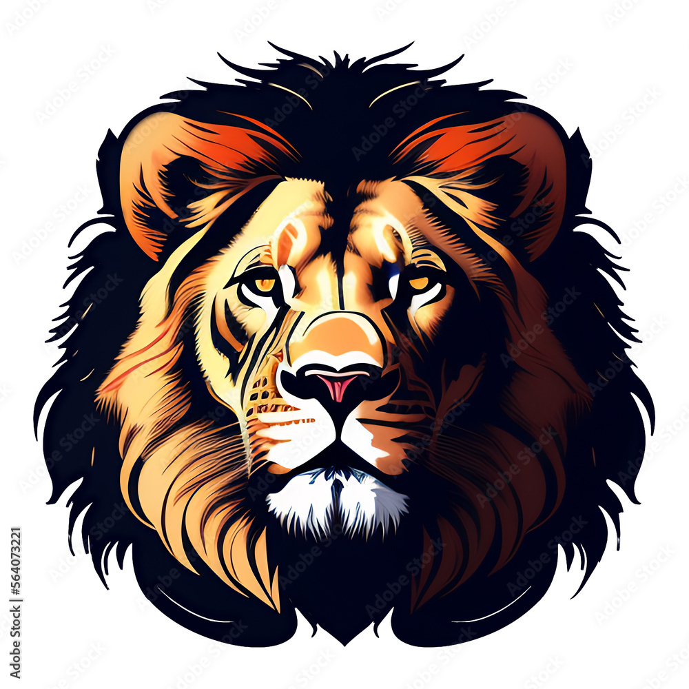 lion head vector Stock Illustration | Adobe Stock