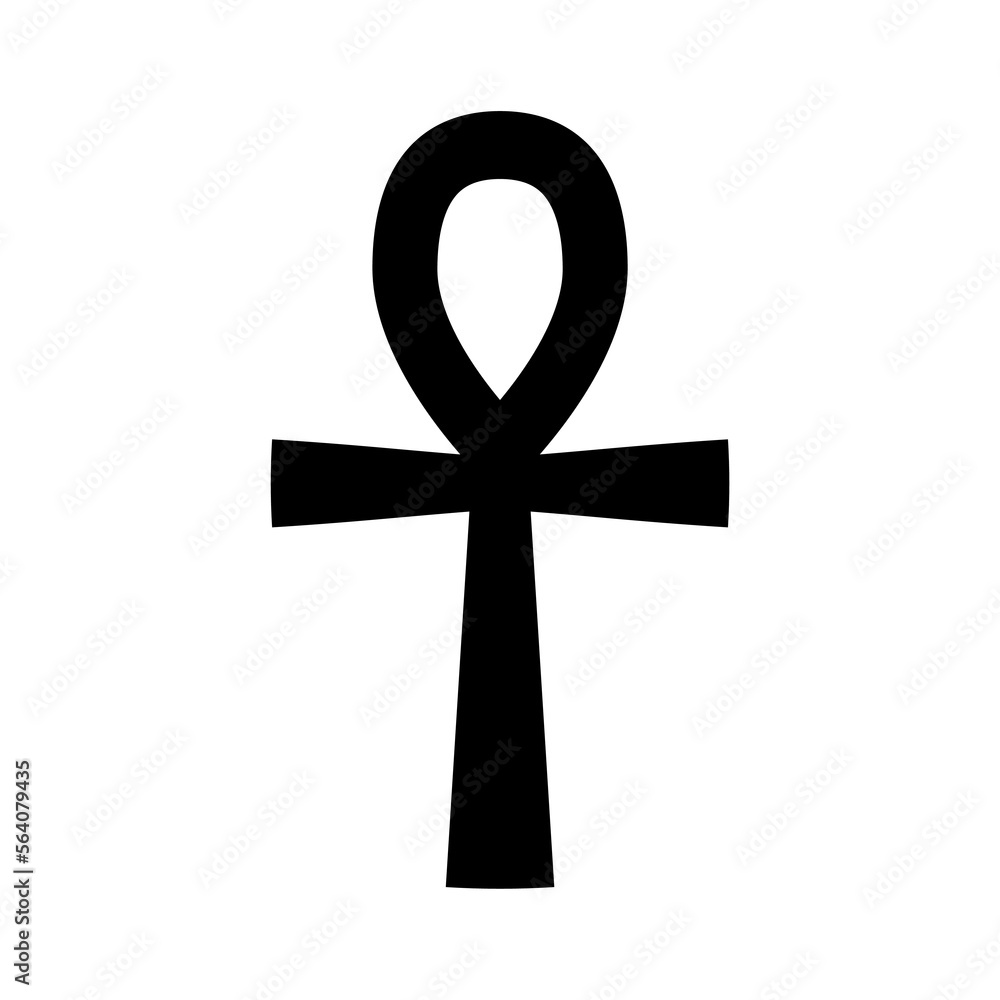 Vector flat Egypt cross symbol isolated on white background Stock ...