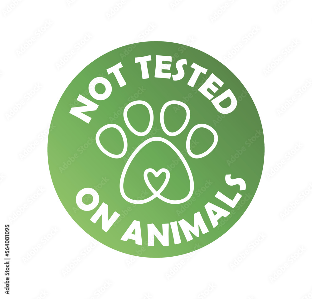 Not tested on animals logo. No violence and vegan products. Graphic ...