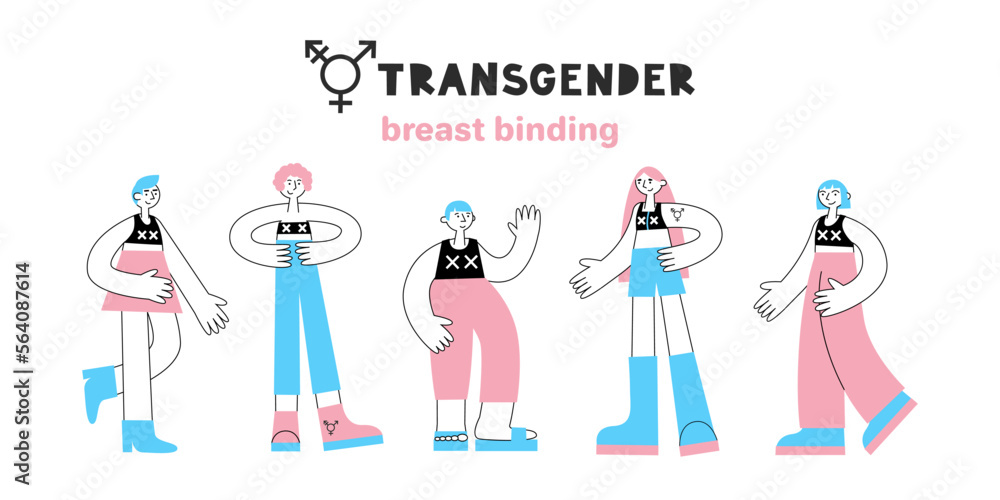 Transgender Breast Chest Binding Set Of Trans Ftm People With Lgbt