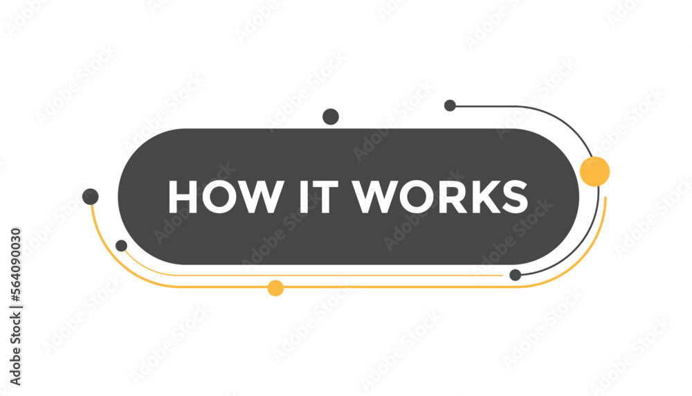 How it works button web banner templates. Vector Illustration Stock ...