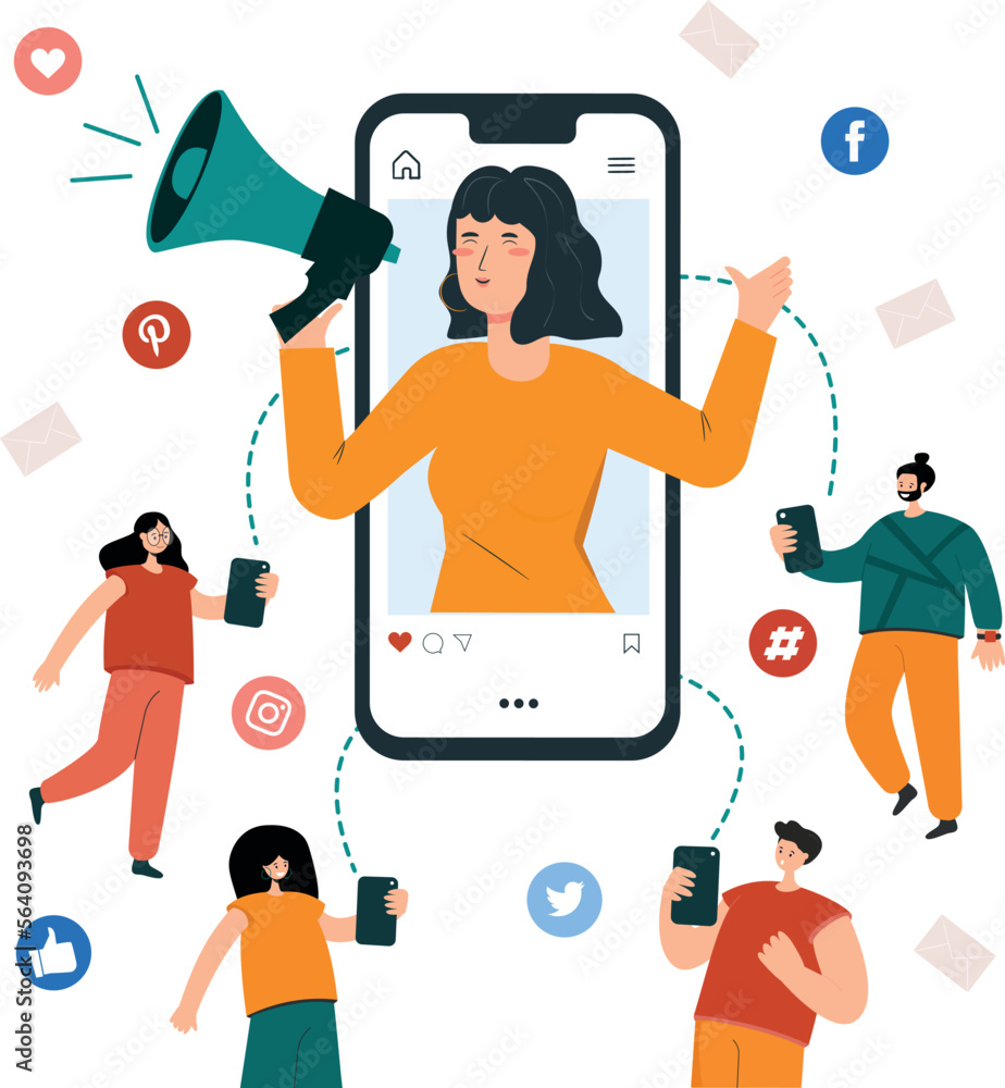 Influencer Marketing Vector Influencer Marketing Vector Design in ...