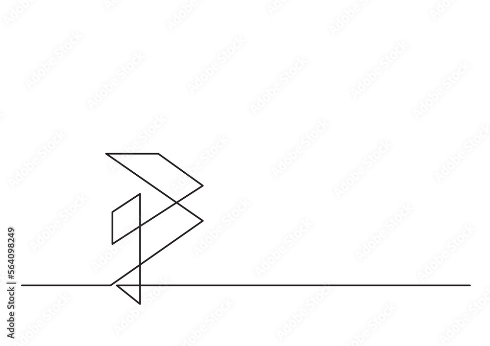 continuous line drawing vector illustration with FULLY EDITABLE STROKE ...