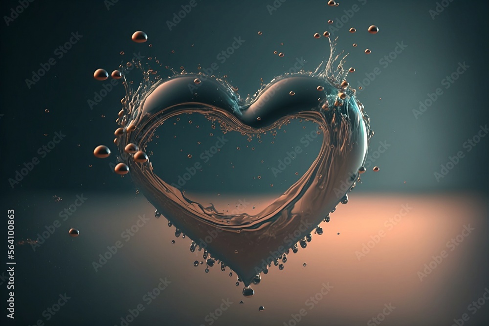 heart in the sky,An awe-inspiring photograph of a water droplet ...