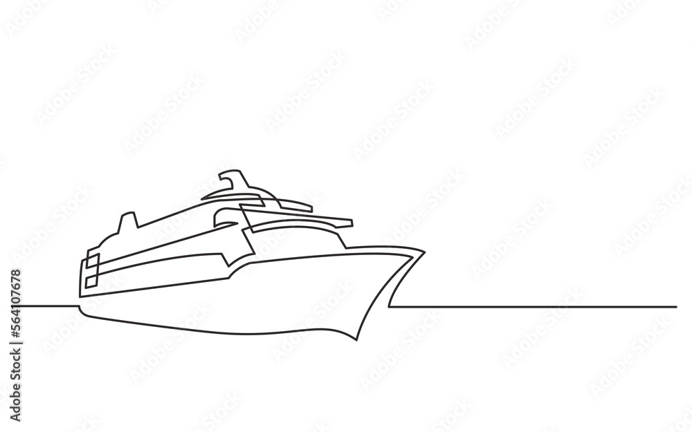 continuous line drawing vector illustration with FULLY EDITABLE STROKE ...