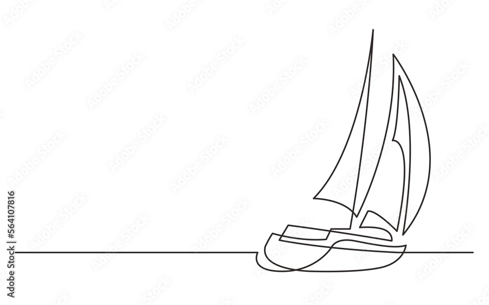 Poster continuous line drawing vector illustration with FULLY EDITABLE ...