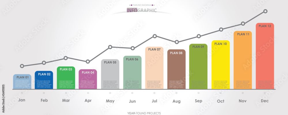 Business data visualization. timeline infographic icons designed for ...