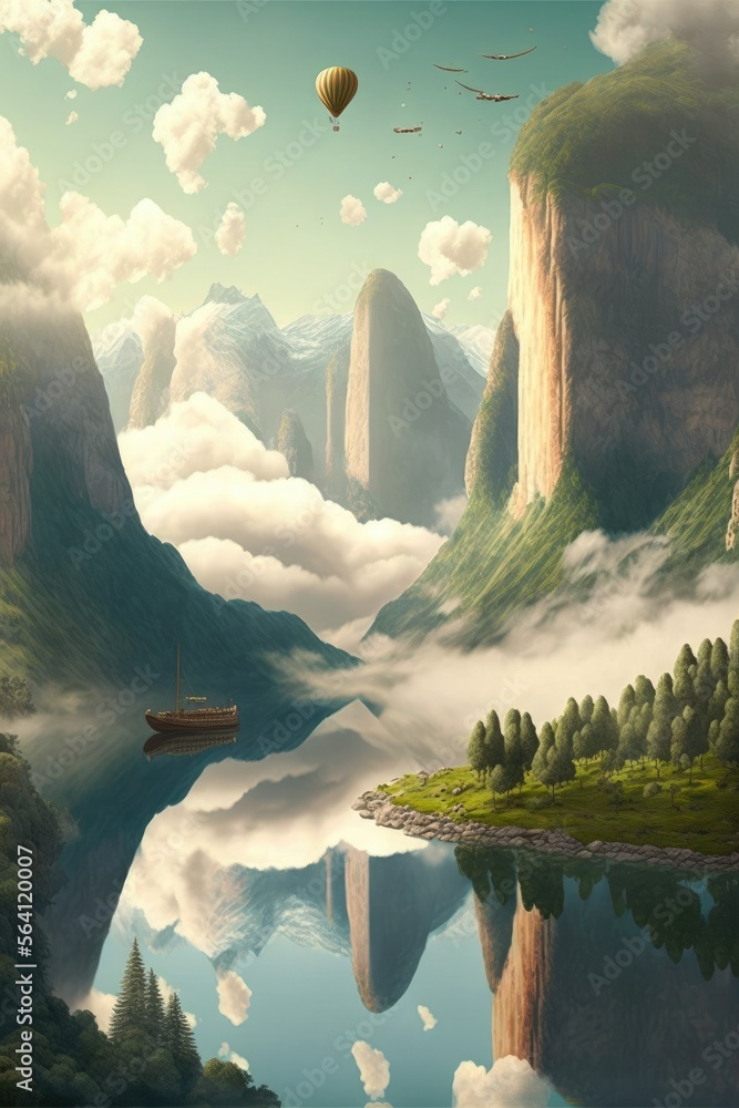 Breathtaking Natural Landscapes, AI Generated Images of Magical and Awe ...