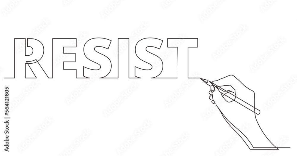 continuous line drawing vector illustration with FULLY EDITABLE STROKE ...