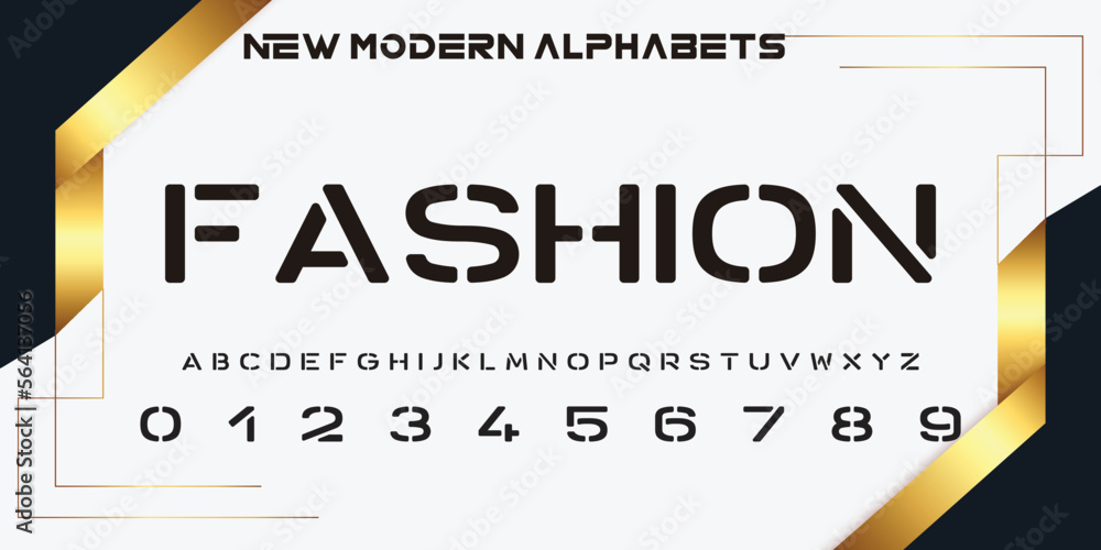 Sport and action technology typography alphabet fonts with bold style ...