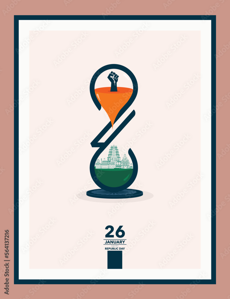 Happy Republic Day of India. 26 January. A creative and conceptual ...