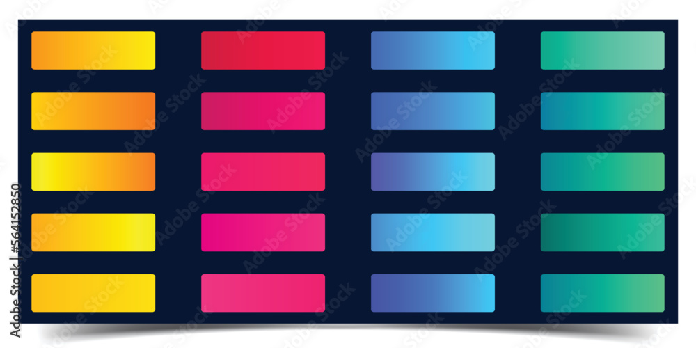 Screen gradient set. Soft color abstract gradients. Vibrant smooth ...