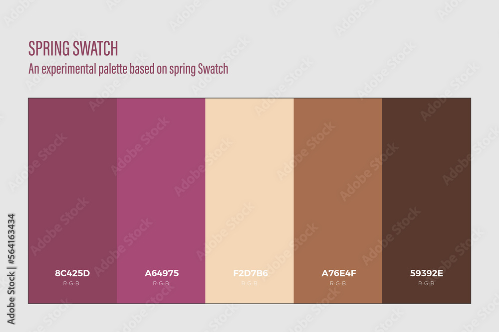 Fashion color trends Spring 2024. Palette fashion colors guide with ...
