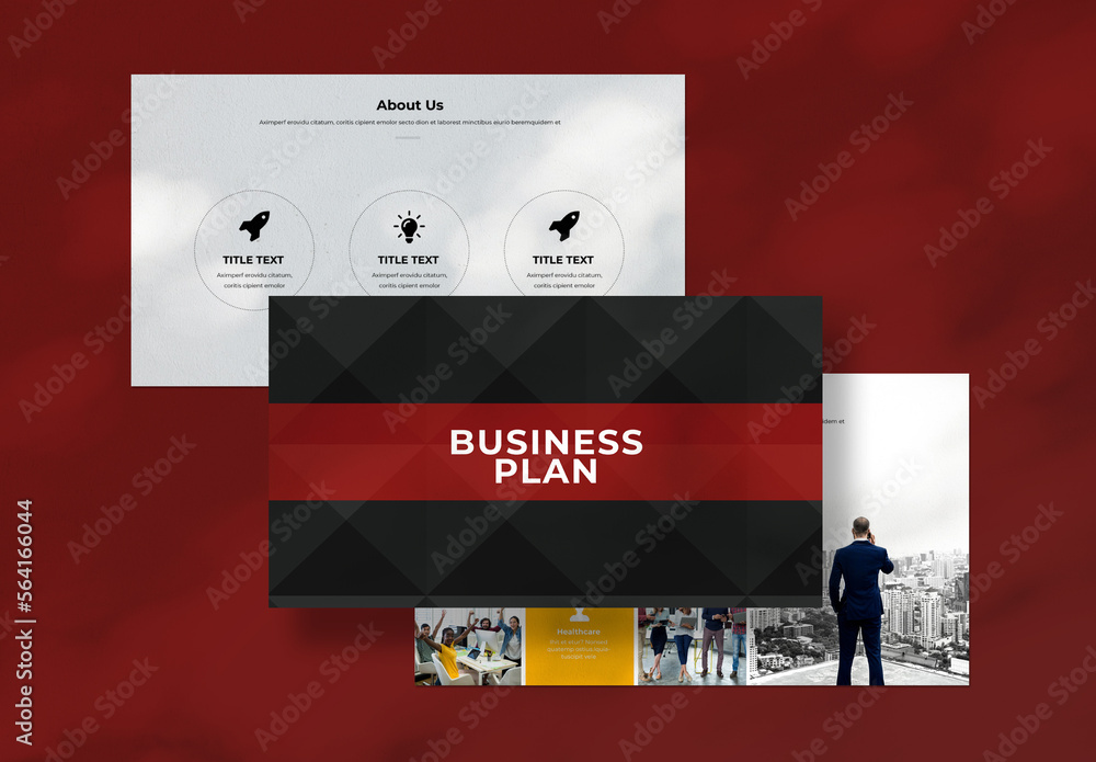 Business Plan Presentation Template Stock Template | Adobe Stock