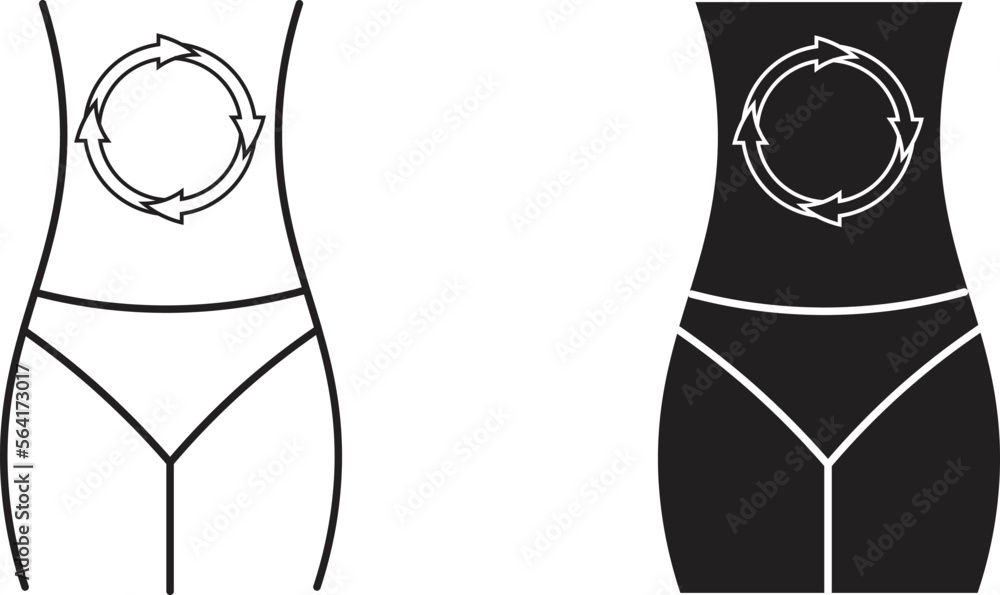 Vecteur Stock Thick and slim Icon Vector illustration on white ...