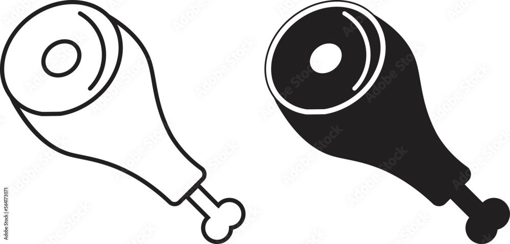 checken Icon Vector illustration on white background. checken Icon Flat ...