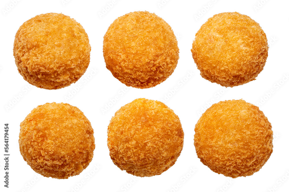 Crispy Cheese ballon white background, Cheese ball or cheesy puffs in ...