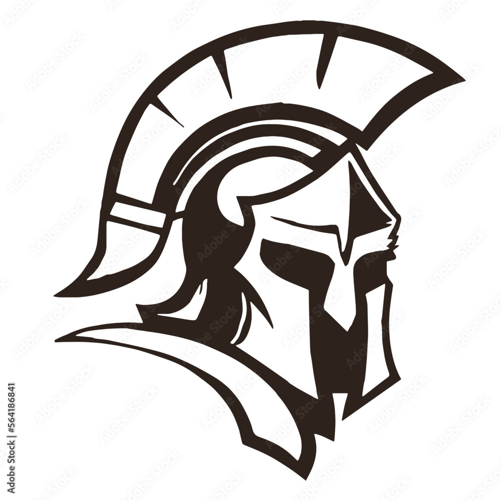 Spartan Helmet Stock Vector | Adobe Stock