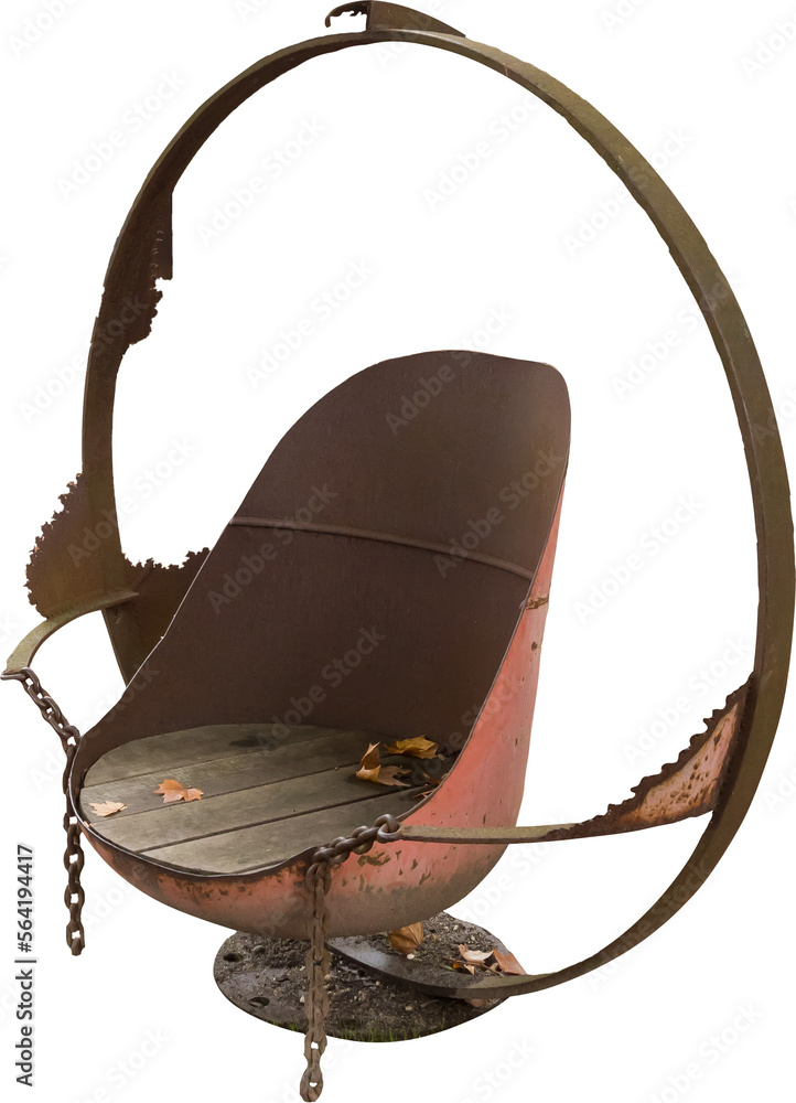 Isolated PNG cutout of a rusty chair on a transparent background, ideal ...