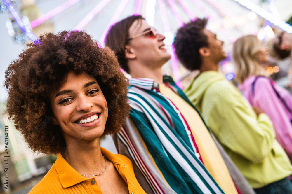 Multiracial young people together meeting and social gathering - Group ...