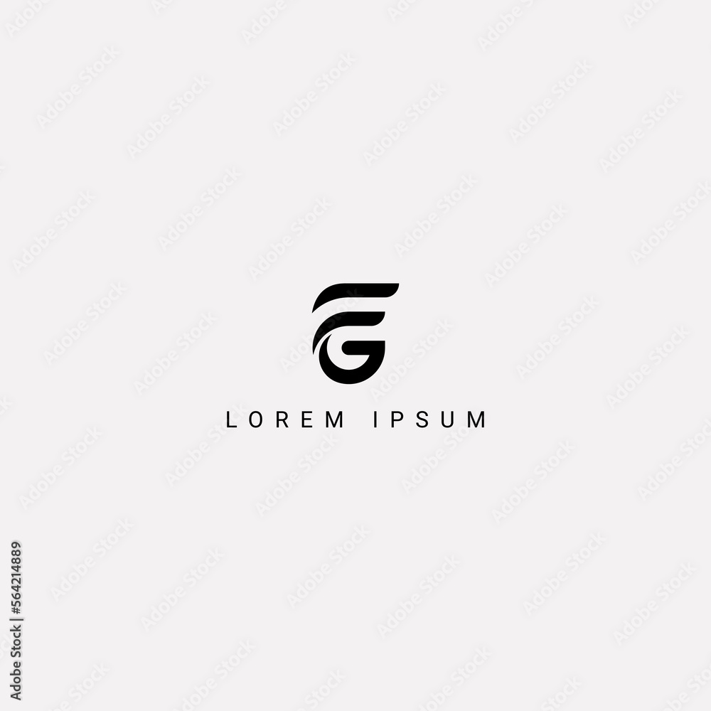 Modern creative luxury letter FG GF logo initial based Monogram icon ...