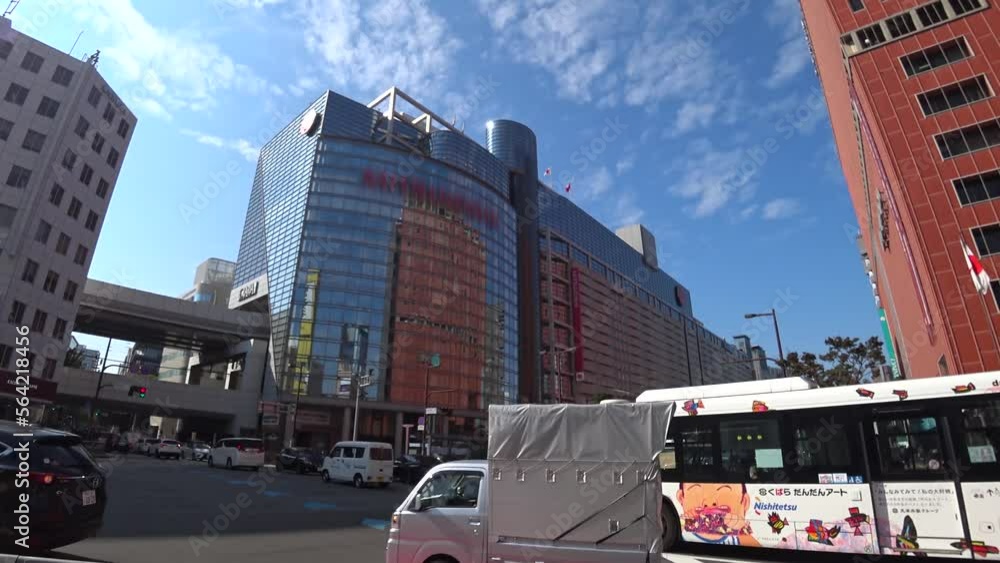 FUKUOKA, JAPAN - NOVEMBER 2022 : View around TENJIN area in Fukuoka ...