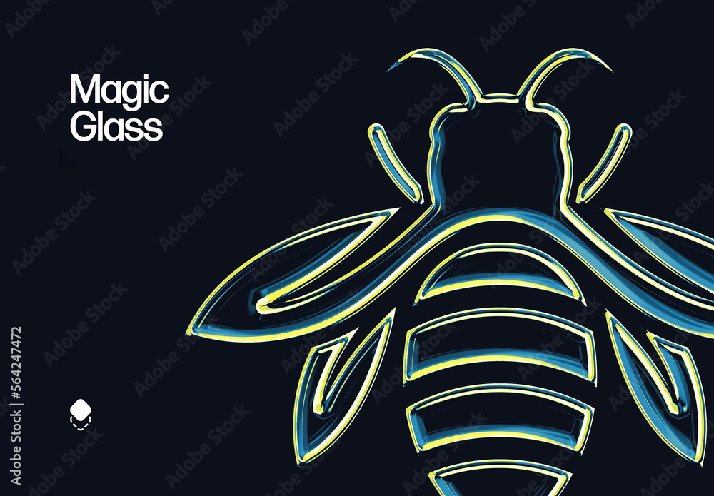 Magic Glass Effect Mockup Stock Template | Adobe Stock