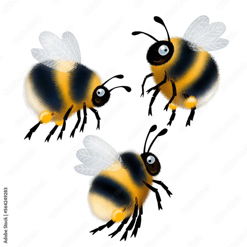Bumblebees Stock Illustration | Adobe Stock