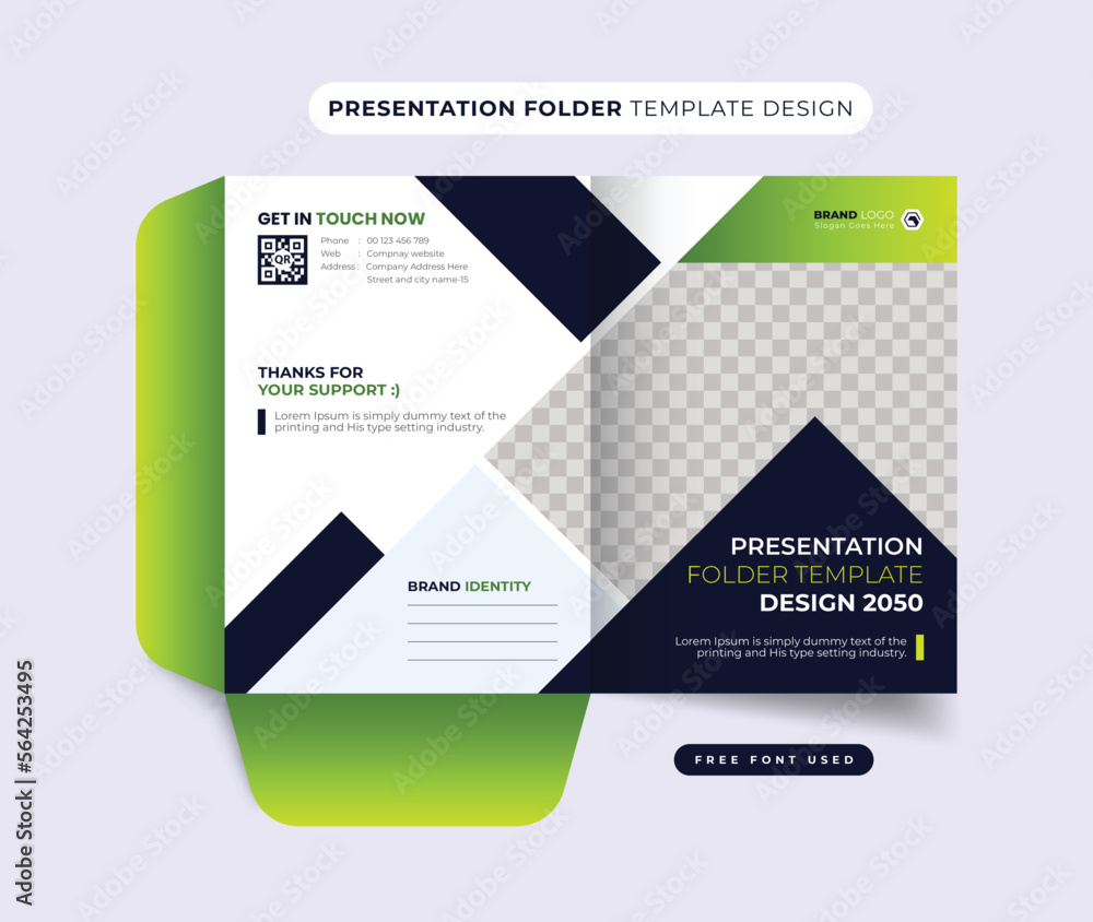 professional presentation folder cover template layout design Stock ...