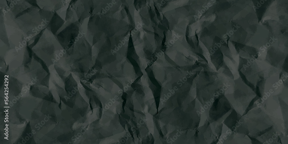 Black creased crumpled paper texture can be use as background.folded ...