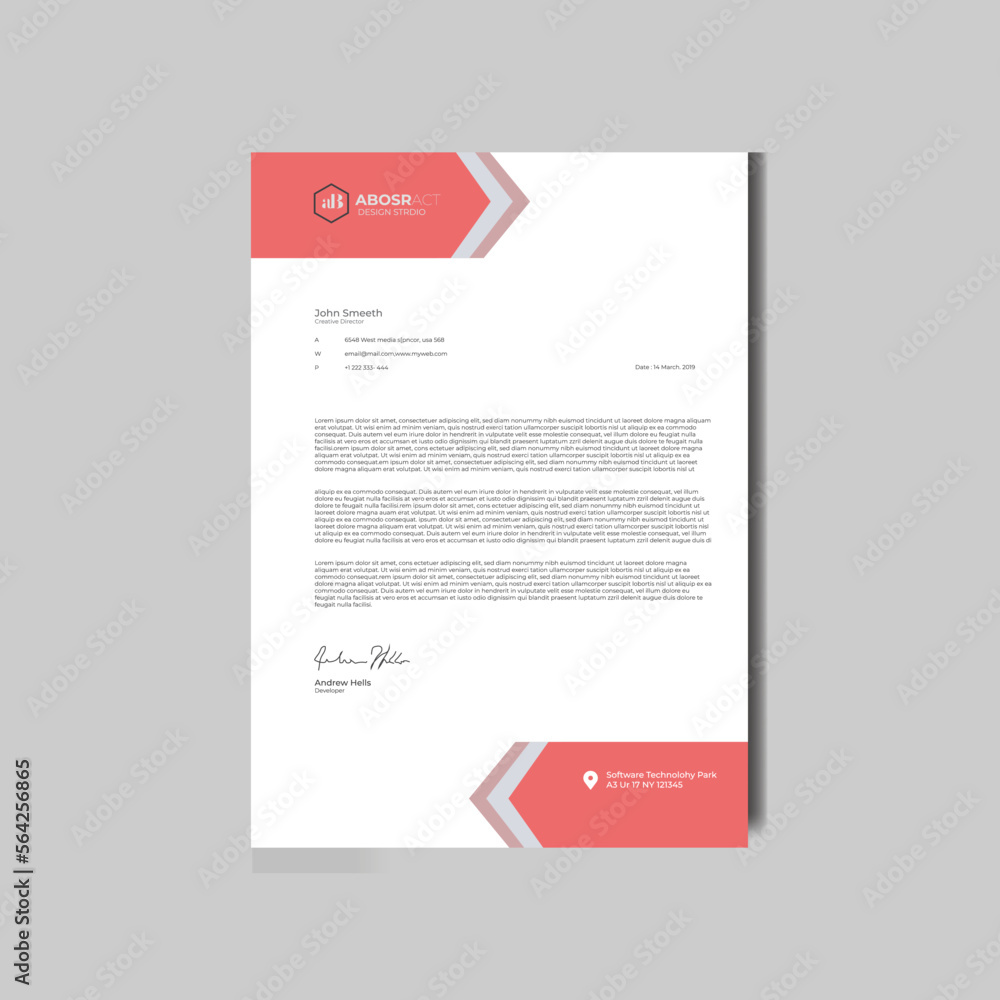 Corporate modern letterhead design template creative modern letterhead ...
