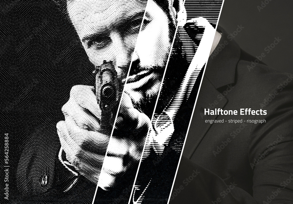 Halftone patterns bundle Stock Template | Adobe Stock