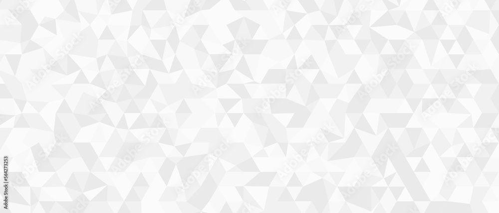 White gradient low poly triangles texture background. Seamless pattern ...