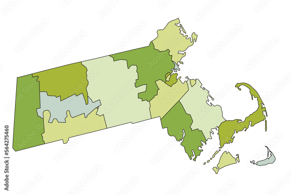 Editable map of massachusetts