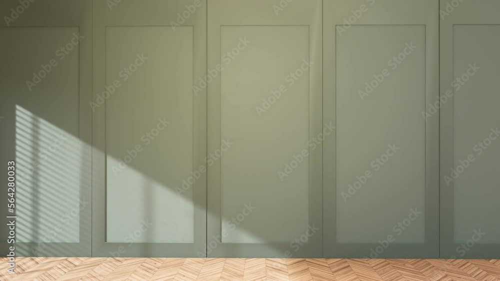 Slide pan to through walk movement to Empty home interior wall mock-up ...